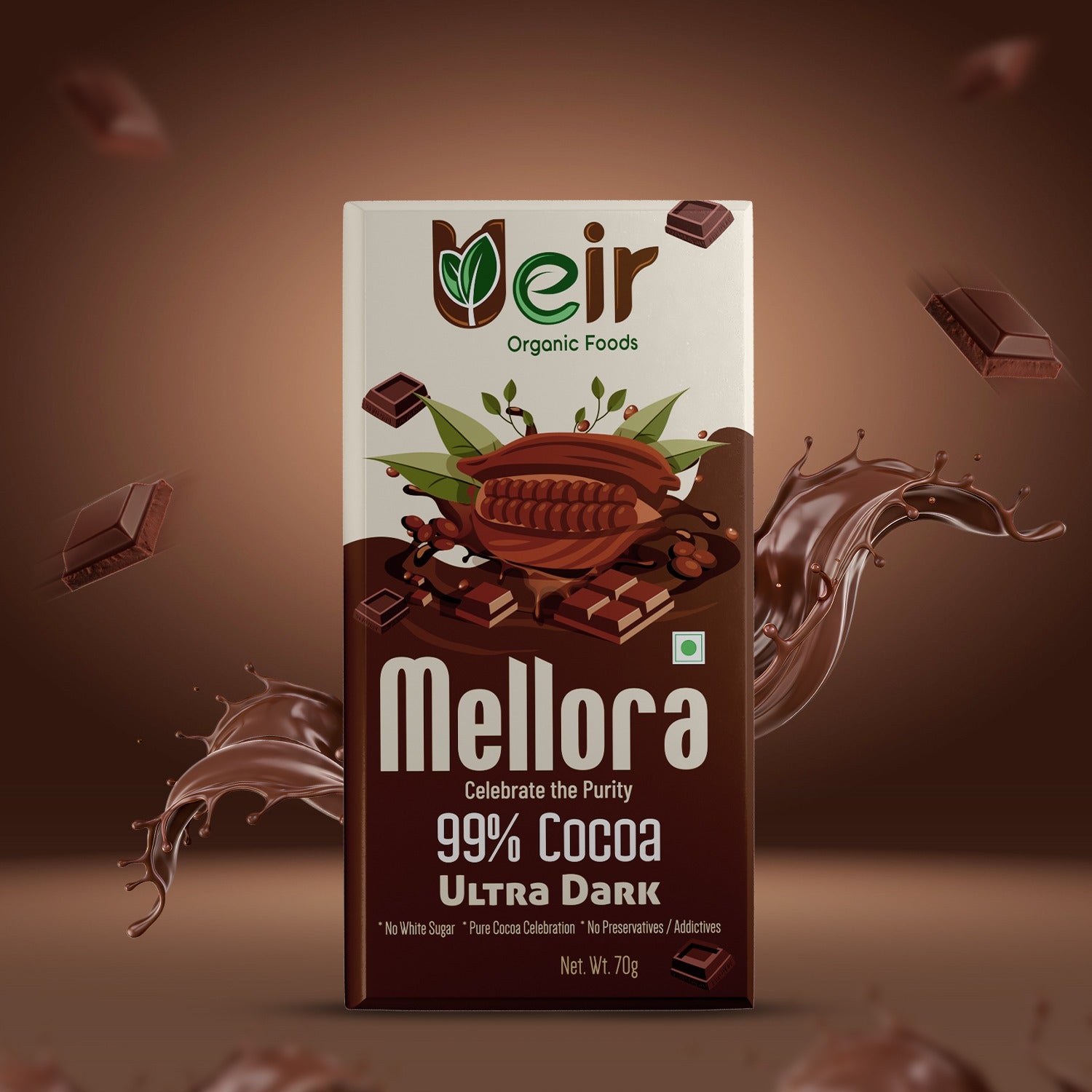 Mellora 99% Coco Ultra Chocolate 70g – Ueir Organic Foods