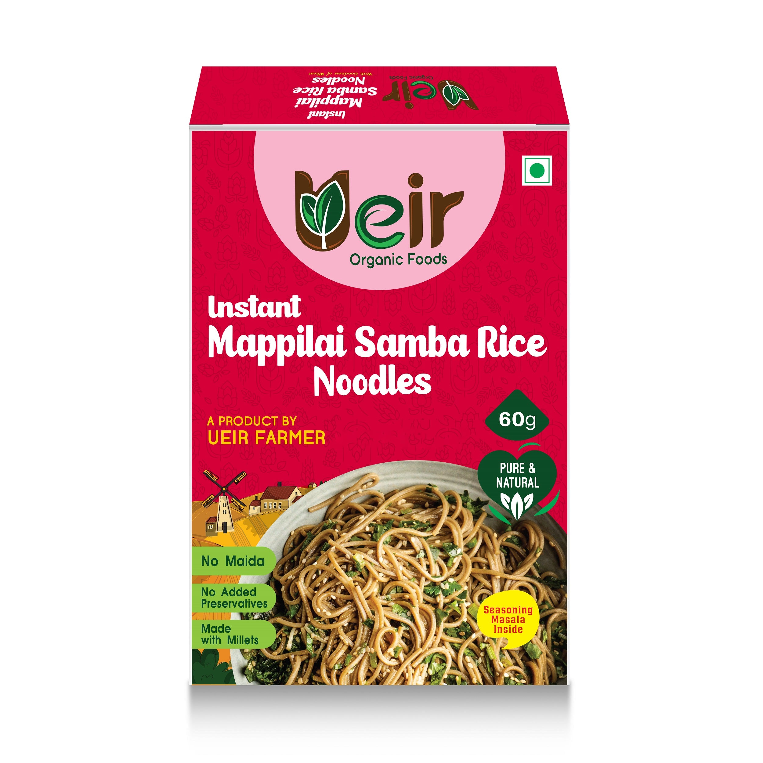 Mapillai Samba Rice Instant Noodles 60g – Ueir Organic Foods