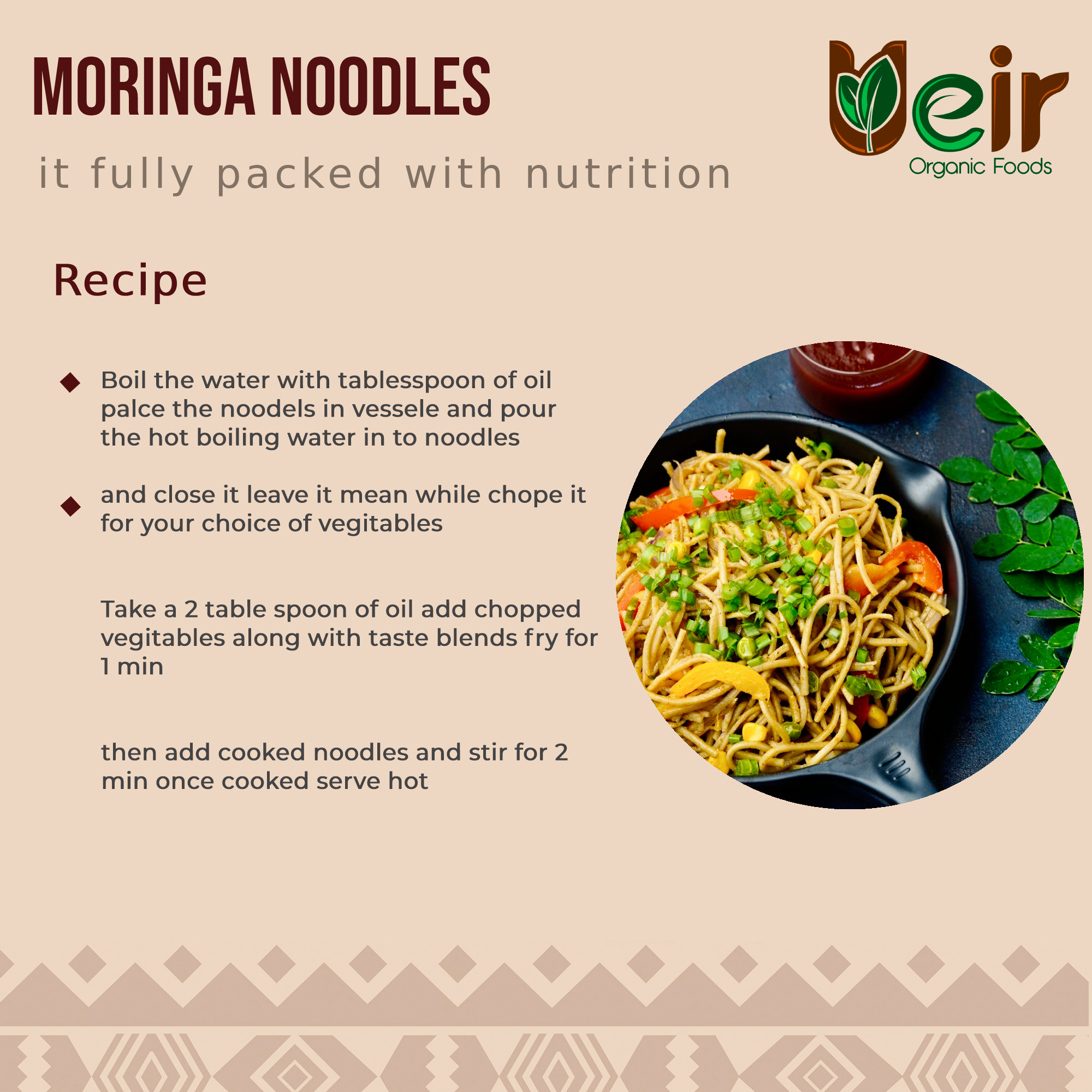 Moringa Noodles / Murungai Noodles 180g – Ueir Organic Foods