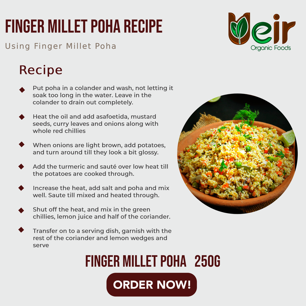 Finger Millet Poha / Ragi Aval 250g – Ueir Organic Foods