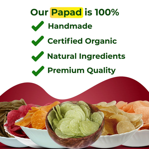 Garlic Papad 100g – Ueir Organic Foods